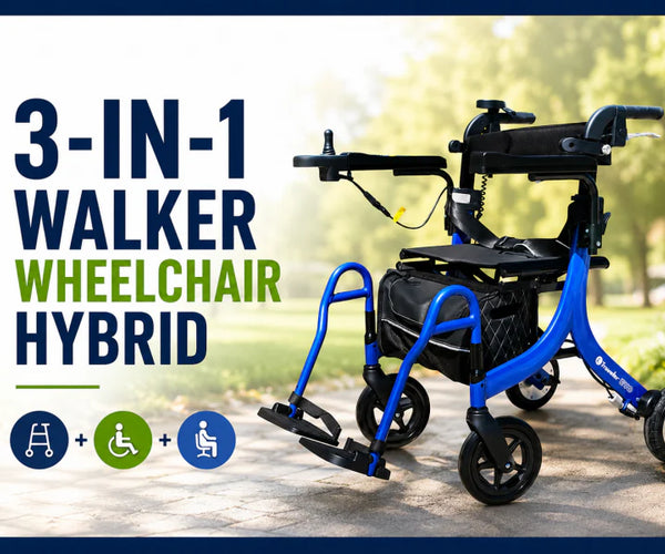 3-in-1 Walker Wheelchair Hybrid Australia | Rapid Medical – Rapid medical