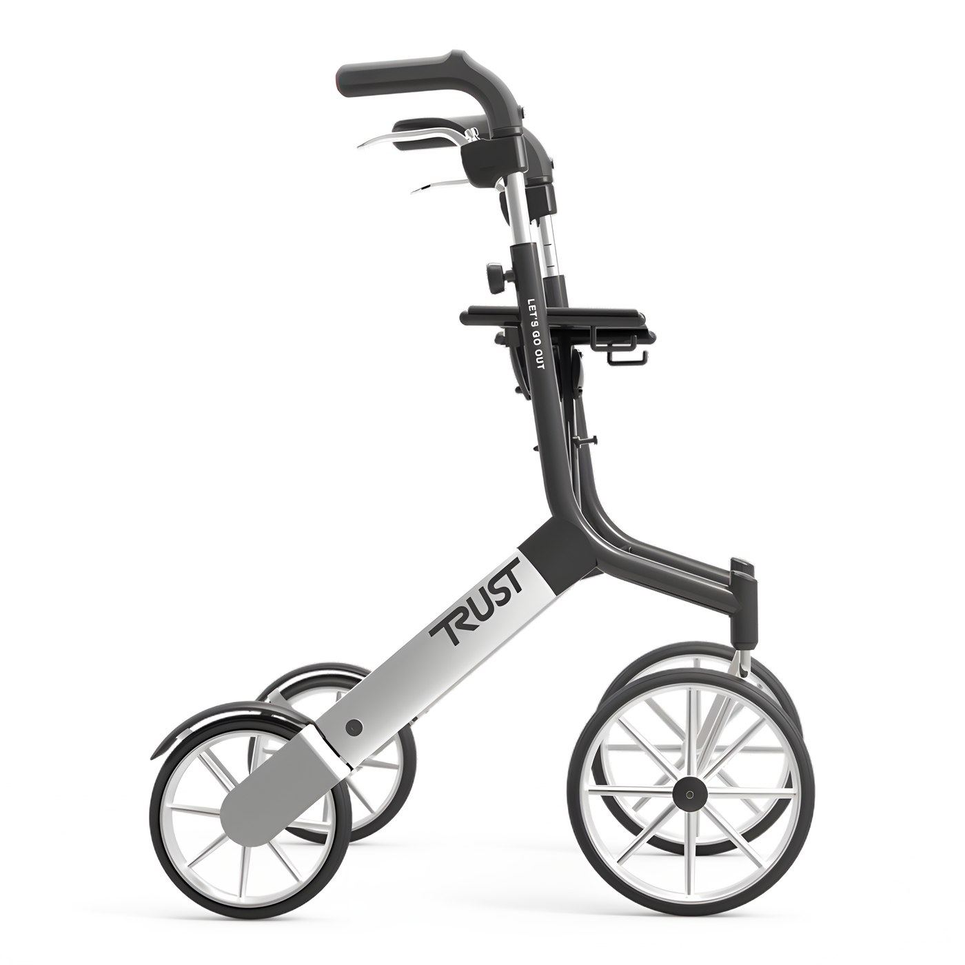 Let's Go Out Rollator Mobility Wheelie Walker - Trust Care – Rapid medical