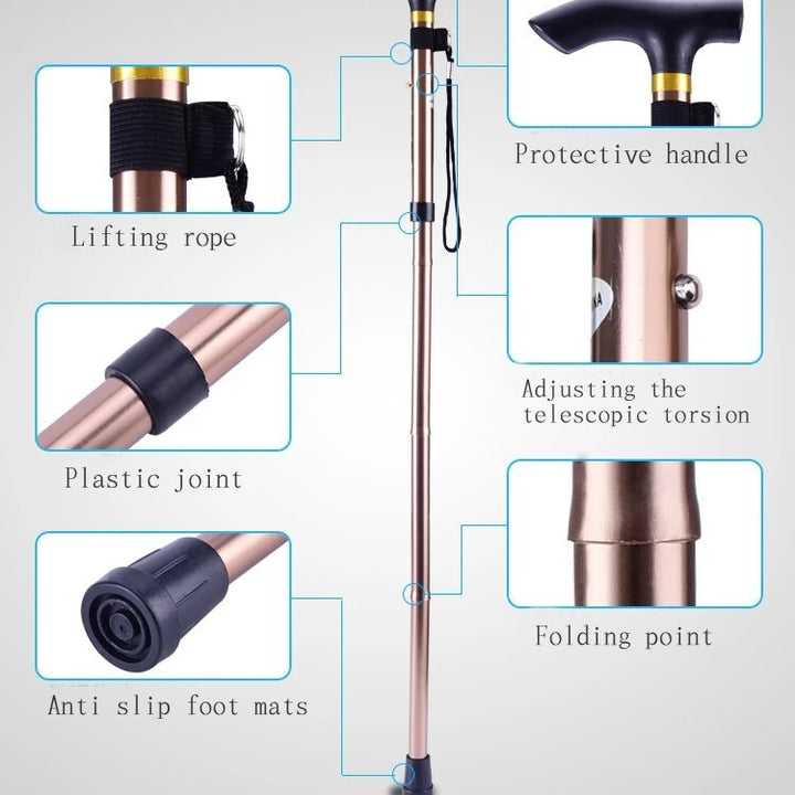Easy To Collapse Walking Cane Stick - 5 Colours – Rapid medical