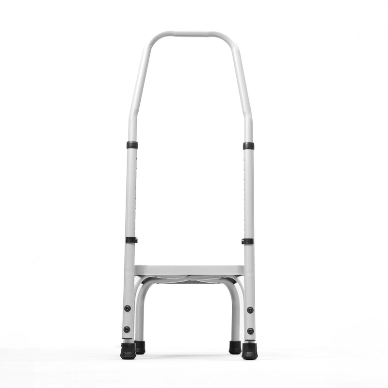 Basic Step Platform With Handrail - Grey