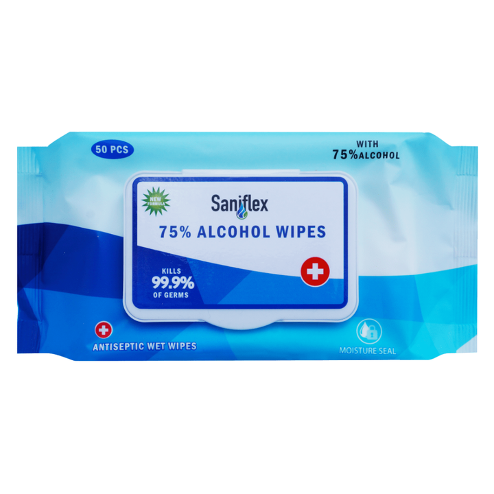 Saniflex 75% Alcohol Sanitary Wipes - 50 pack – Rapid medical