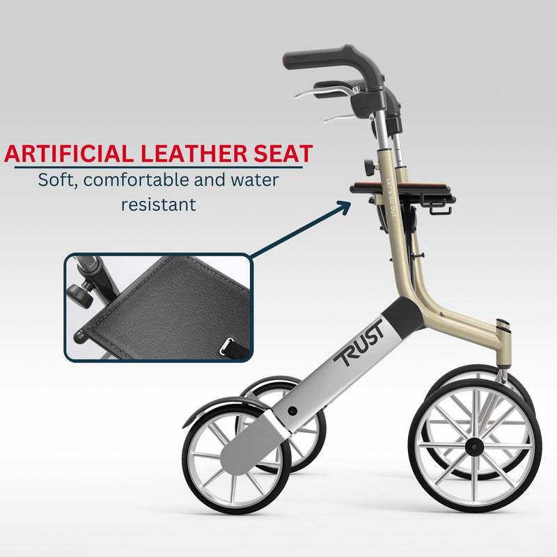 Let's Go Out Rollator Mobility Wheelie Walker - Trust Care