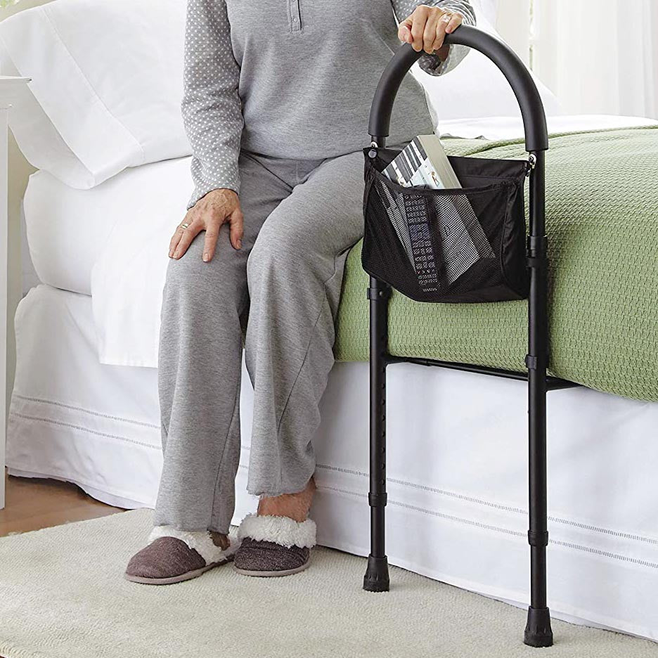 Height Adjustable Hand Bed Rail with Pouch